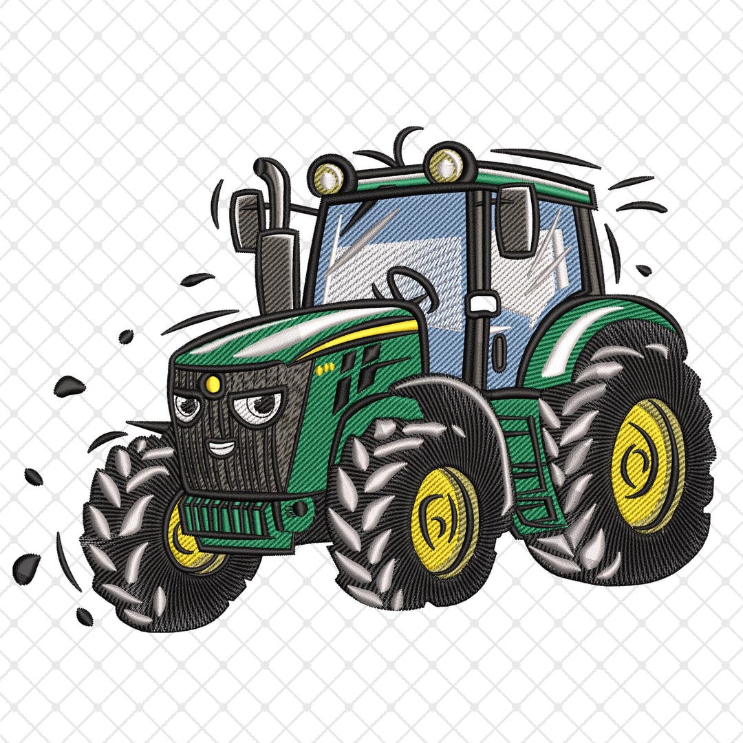 Tractor Embroidery Design, Agriculture Machine Embroidery Design ...
