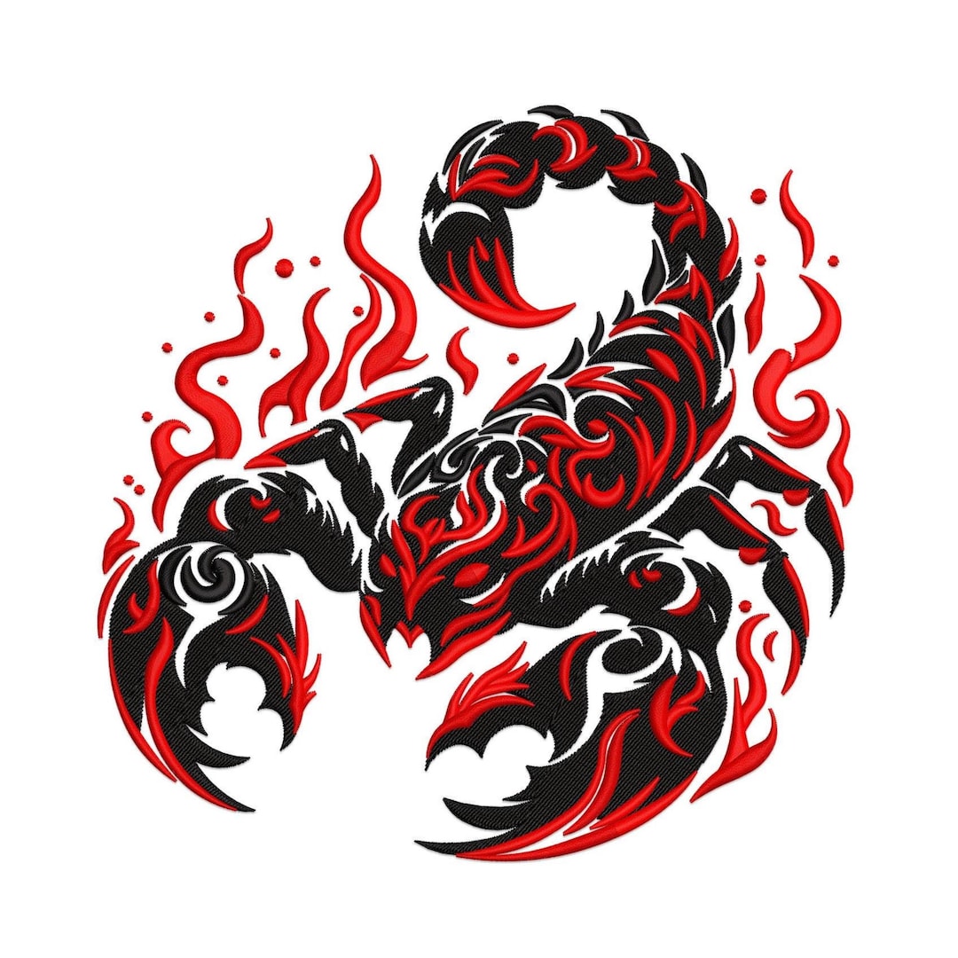Scorpio Embroidery Design, Scorpion Machine Embroidery Design, Animal ...
