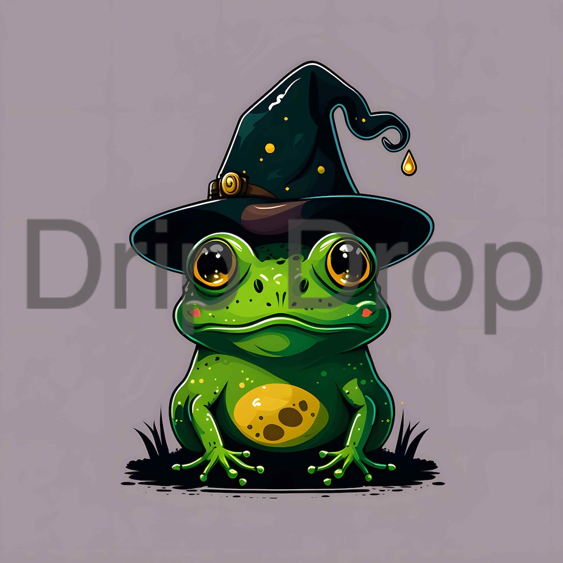 Cute Frog Wearing Witch Hat Clipart 13 Jpgs, Halloween Animal Clipart ...