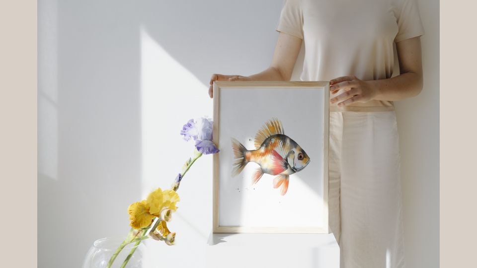 Captivating Tiger Barb Fish Clip Art, Watercolor Fish Illustration High ...