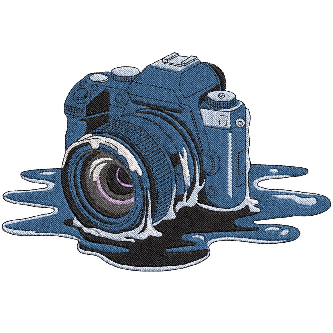 Camera Embroidery Design, Camera Embroidery Files, Vintage Camera ...