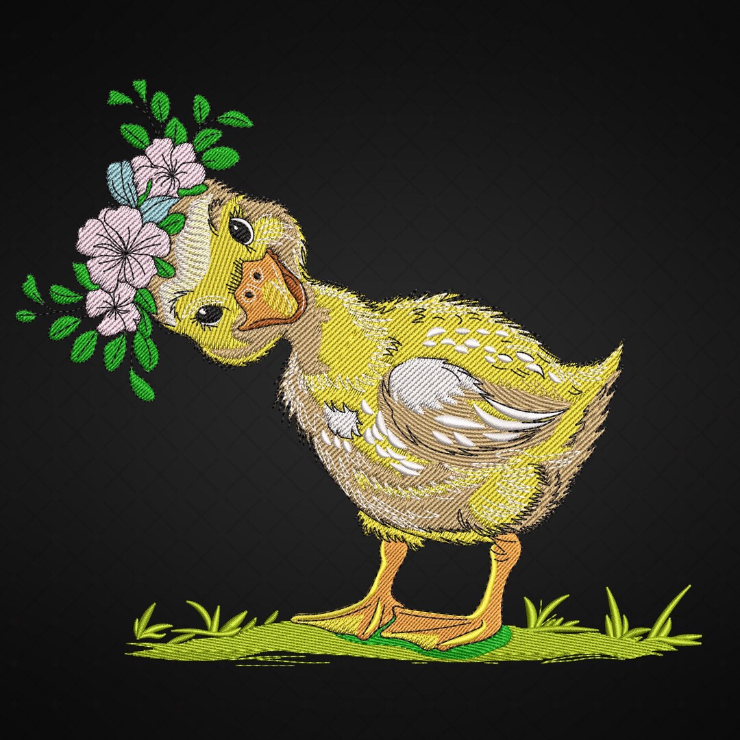 Duck Embroidery Design, Animal Embroidery Design, Machine Embroidery ...