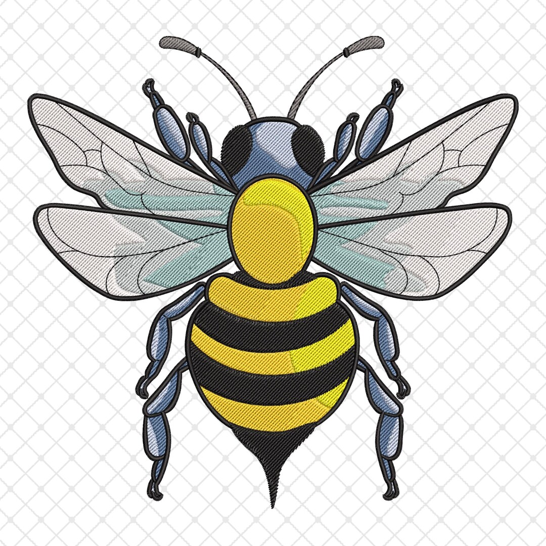 Mini Bee Embroidery Design, Bee Machine Embroidery Design File, Little ...