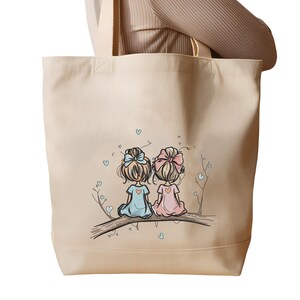 Two Girls Sitting Embroidery Design, Friendship Machine Embroidery ...