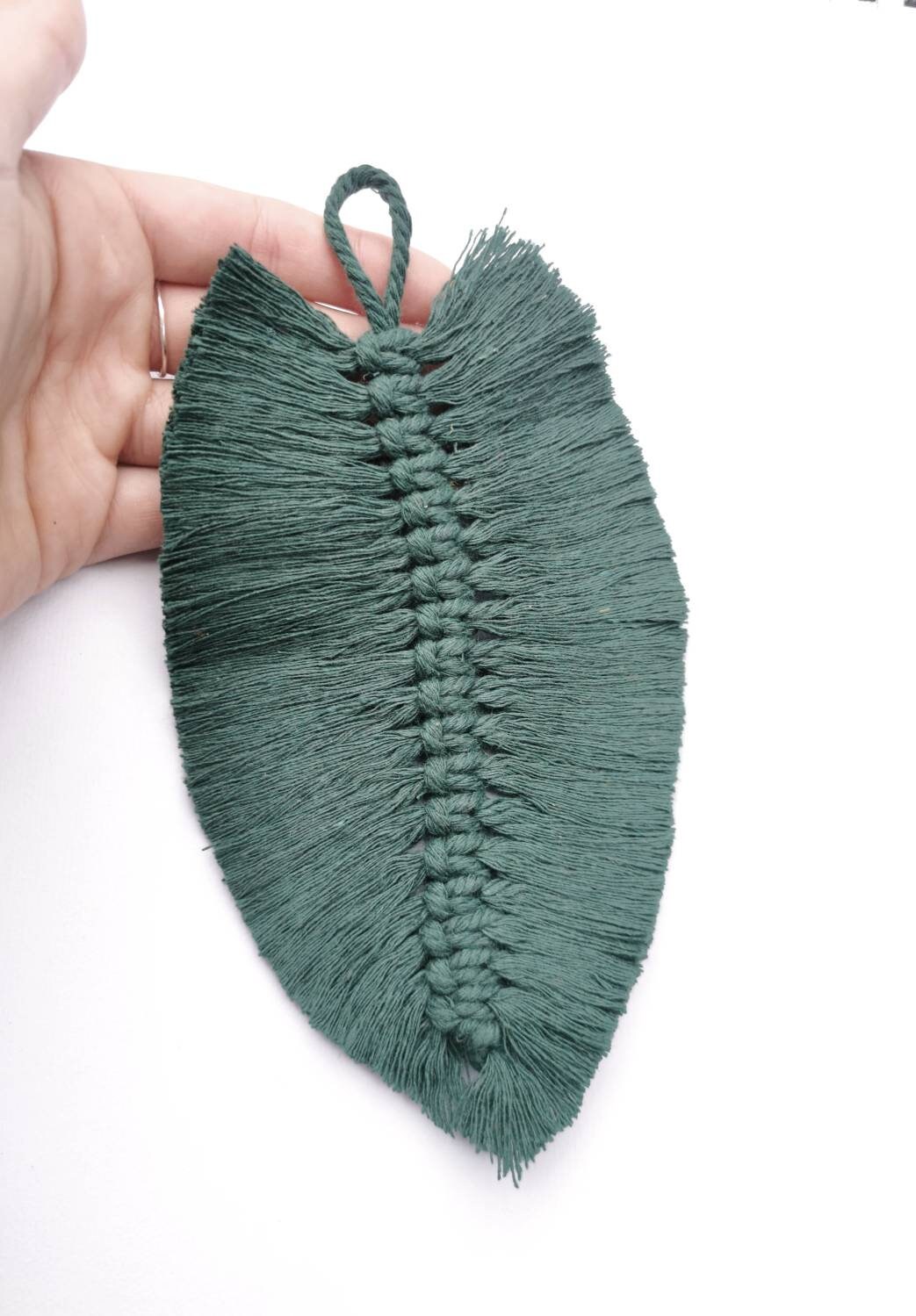 Makramee Feder Wandbehang, recycelte Baumwolle Home Decor, Modern ...