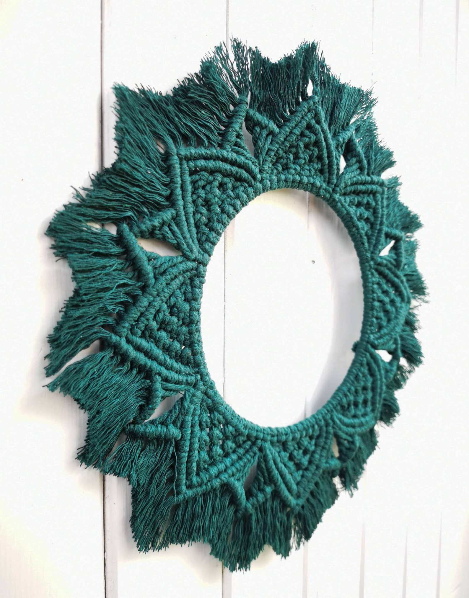 Macrame Mandala Wall Hanging, Modern Macrame Wreath, Macrame Home Decor ...