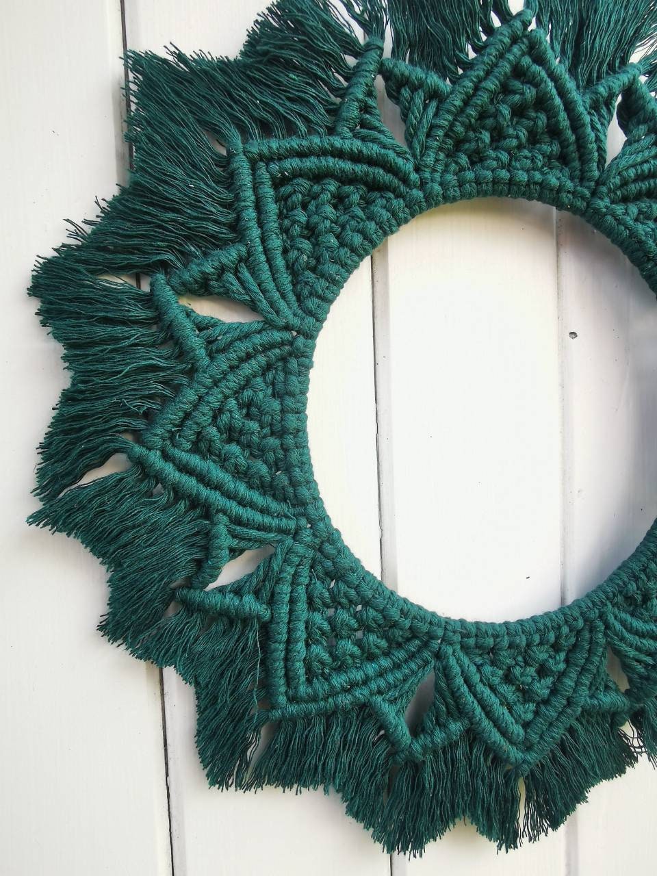 Macrame Mandala Wall Hanging, Modern Macrame Wreath, Macrame Home Decor ...