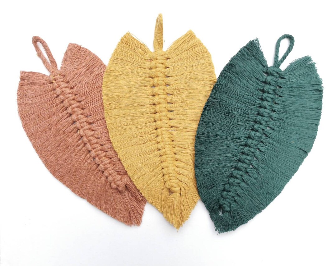 Makramee Feder Wandbehang, recycelte Baumwolle Home Decor, Modern ...