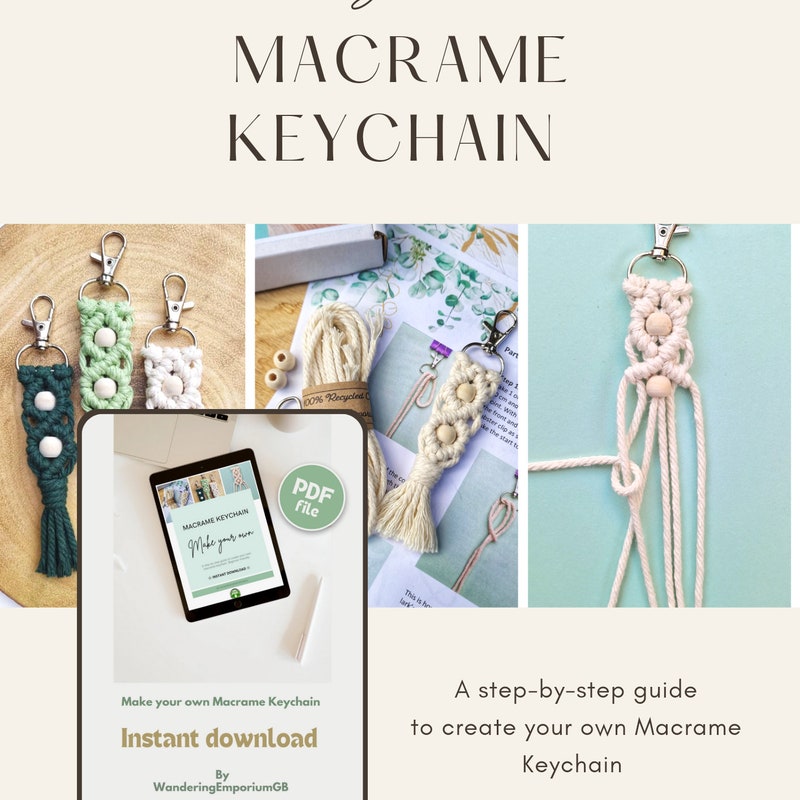 Macrame Keychain Pattern - Etsy