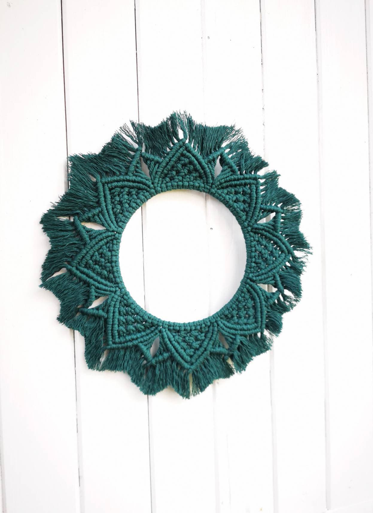 Macrame Mandala Wall Hanging, Modern Macrame Wreath, Macrame Home Decor ...