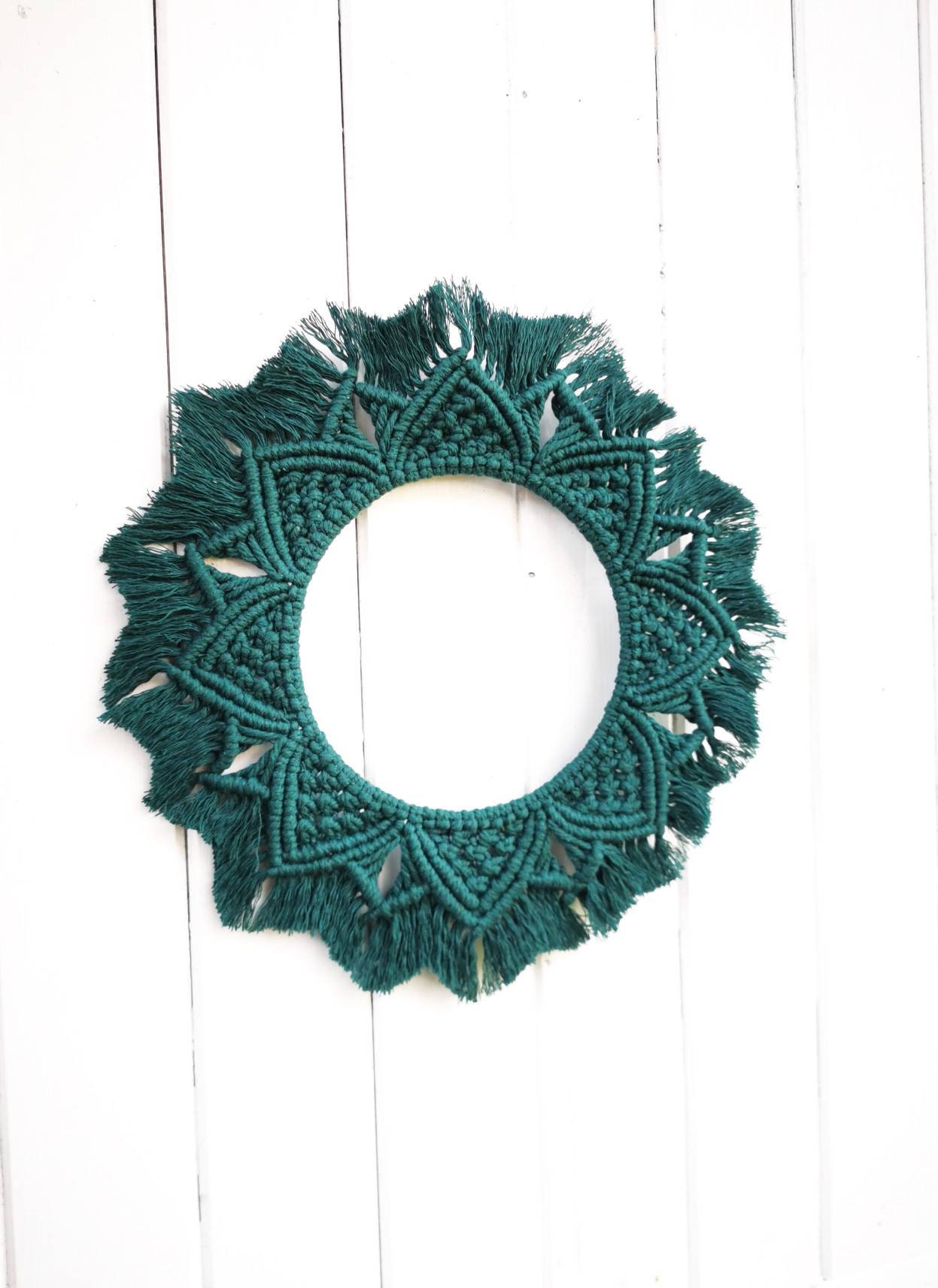 Macrame Mandala Wall Hanging, Modern Macrame Wreath, Macrame Home Decor ...