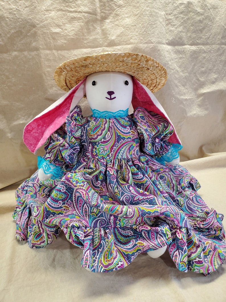 Bunny Rabbit Doll Handmade Dressable, Stuffed Rabbit Doll, Stuffed ...