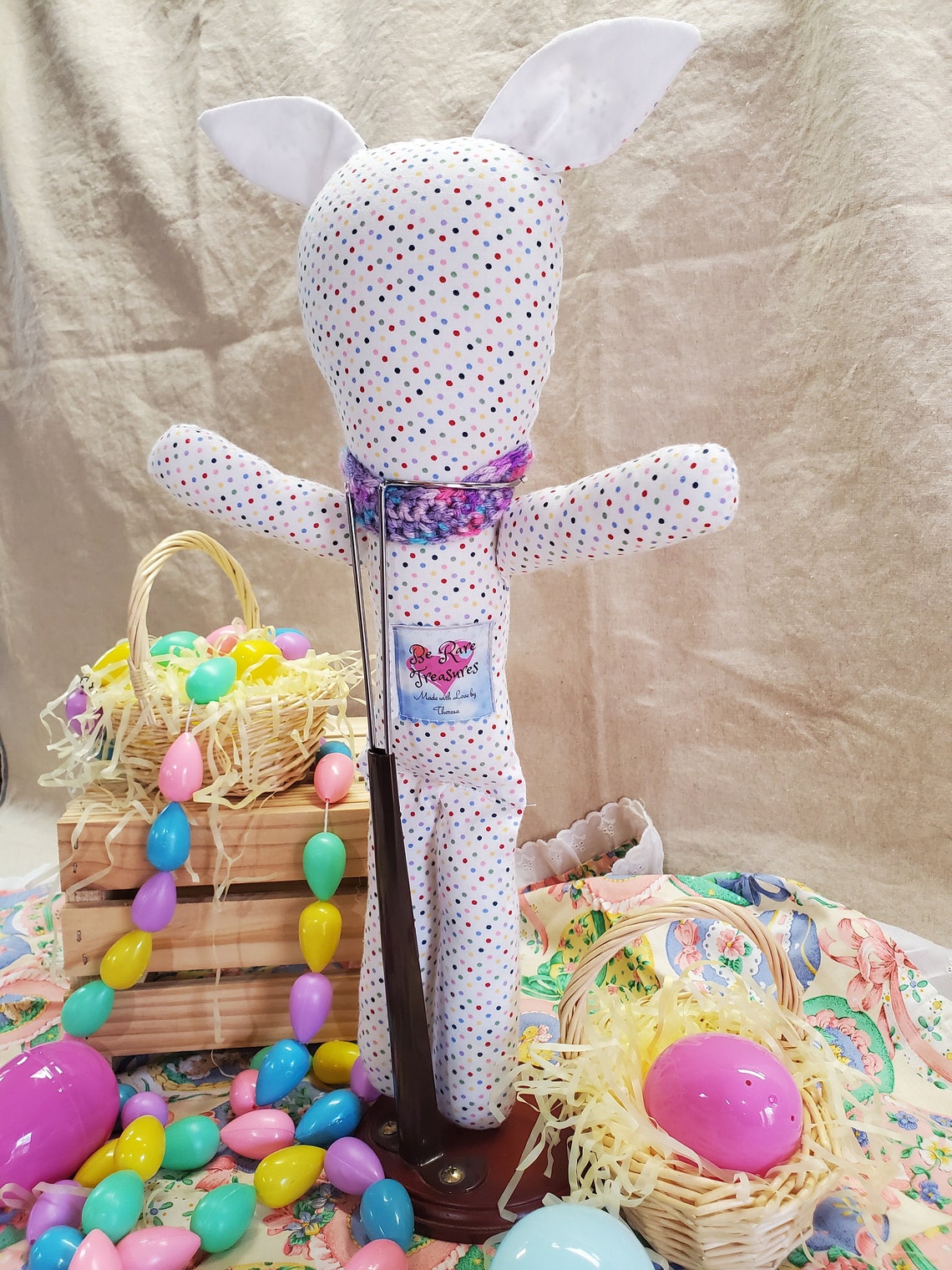 Handmade Bunny Rabbit Fabric Doll. Click for More Details - Etsy