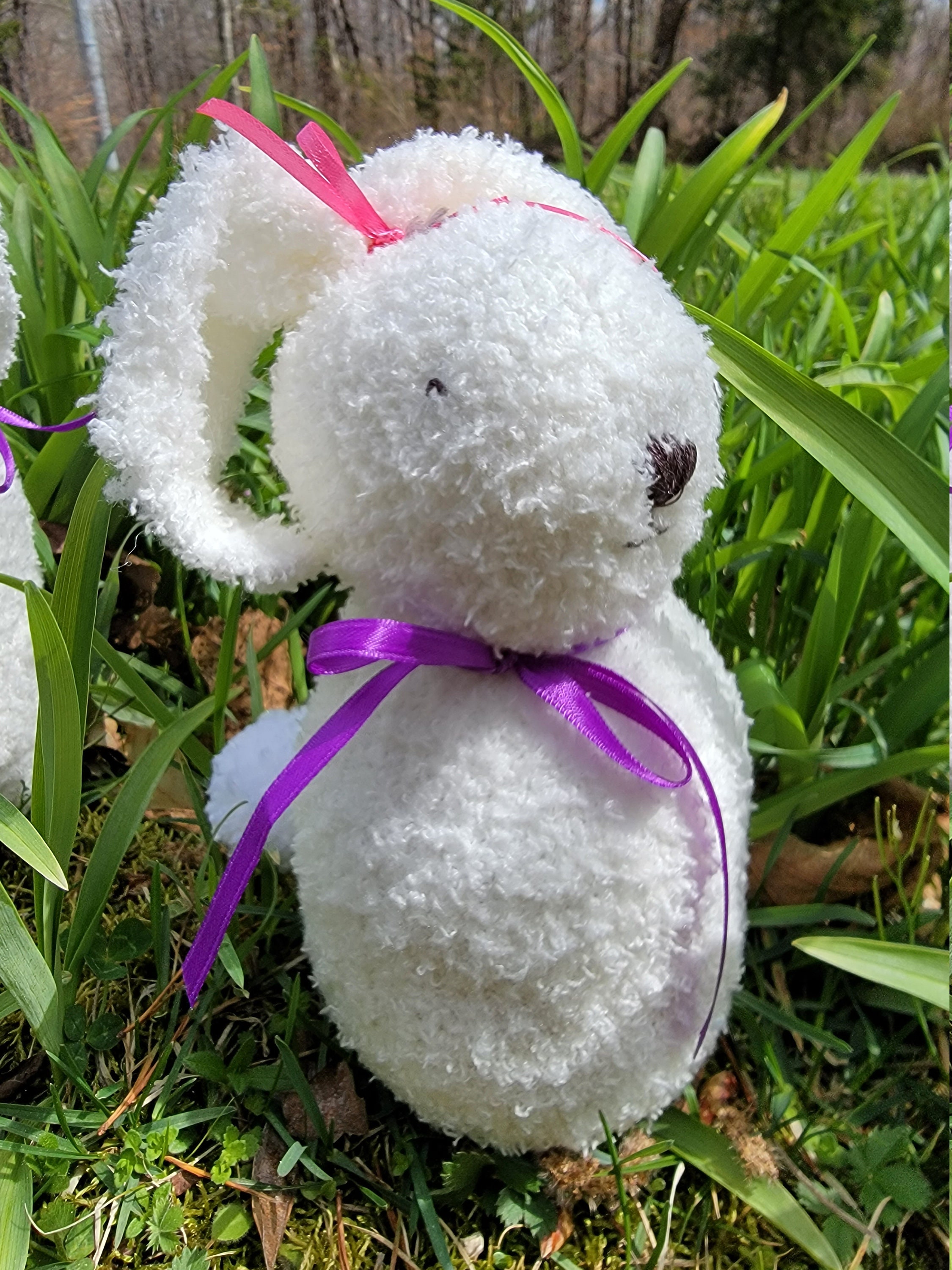 Handmade Sock Bunny: Soft Stuffed Plush Toy, Embroidered Features - Etsy