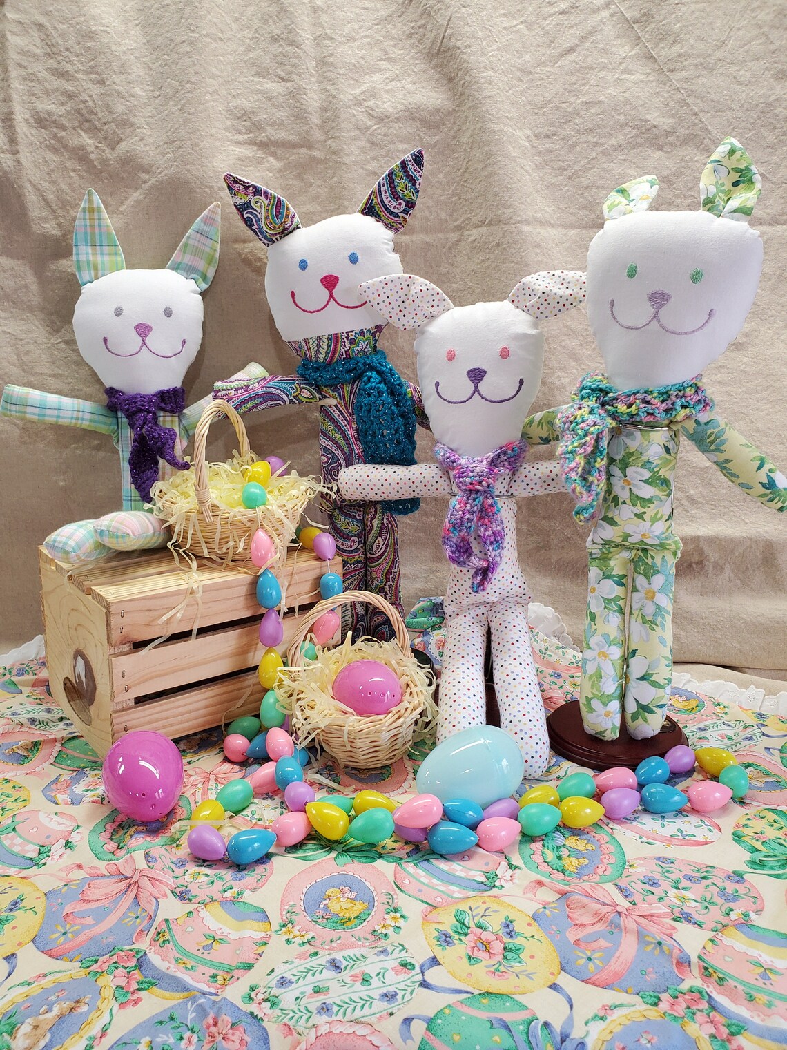 Handmade Bunny Rabbit Fabric Doll. Click for More Details | Etsy