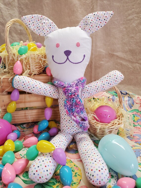 Handmade Bunny Rabbit Fabric Doll. Click for More Details | Etsy