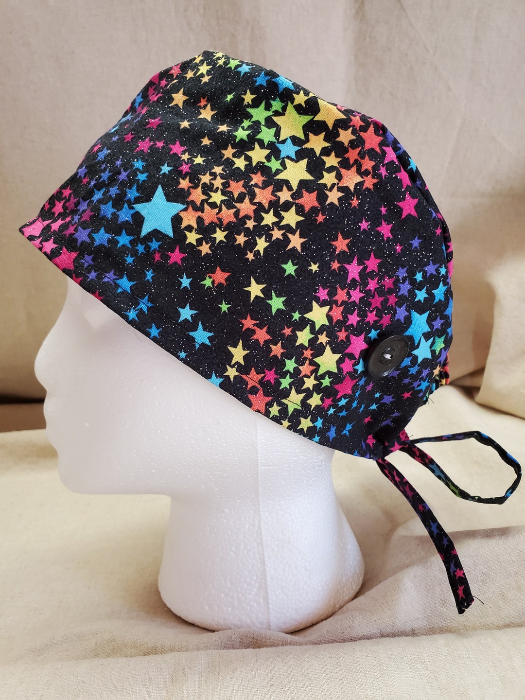 Unisex Surgical Scrub Cap With Buttons, Scrub Cap for Doctor, Nurse ...