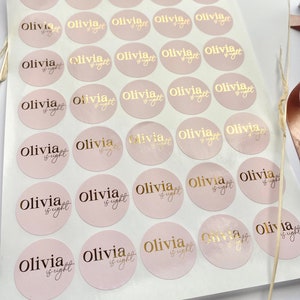 Elegant NAME and AGE BIRTHDAY Hand Foiled Stickers - Etsy UK