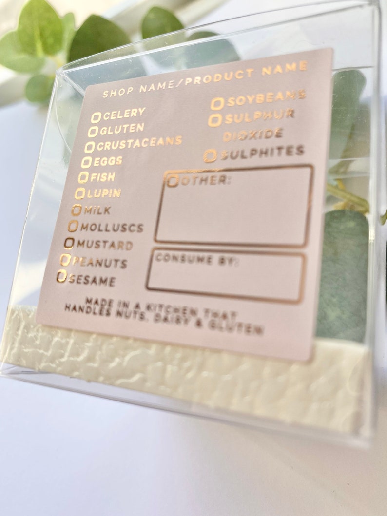 24 Stickers Featuring 14 Allergens Tick Box Allergen Advise - Etsy