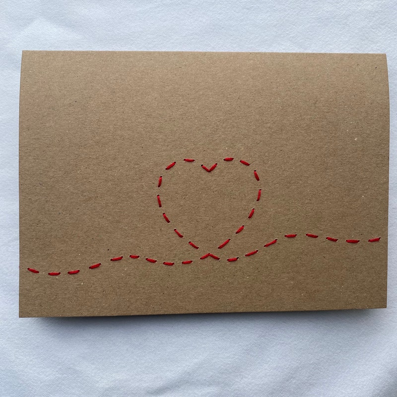 Embroidered Card - Etsy UK