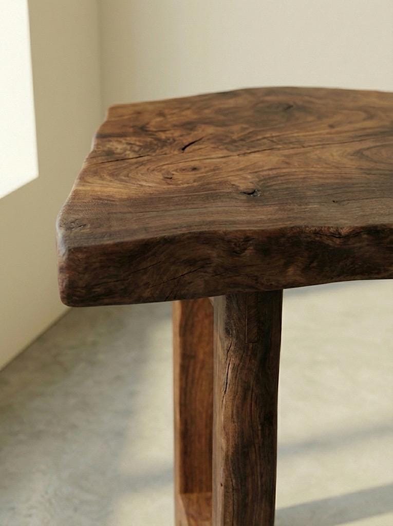 Handmade Live Edge Walnut Desk | Rustic Modern Home Office - Etsy