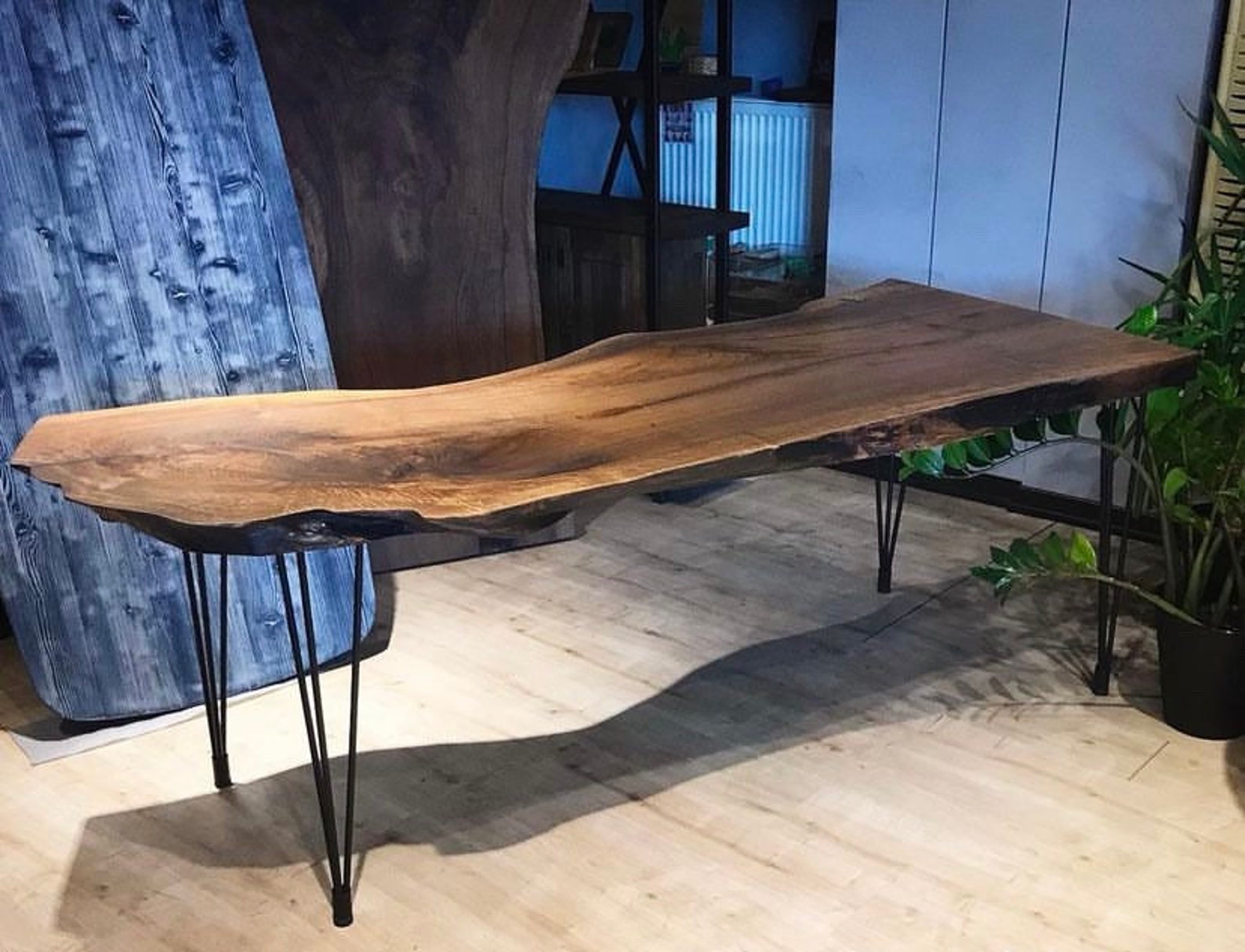 Handmade Live Edge Walnut Desk: Solid Wood Computer Desk - Etsy