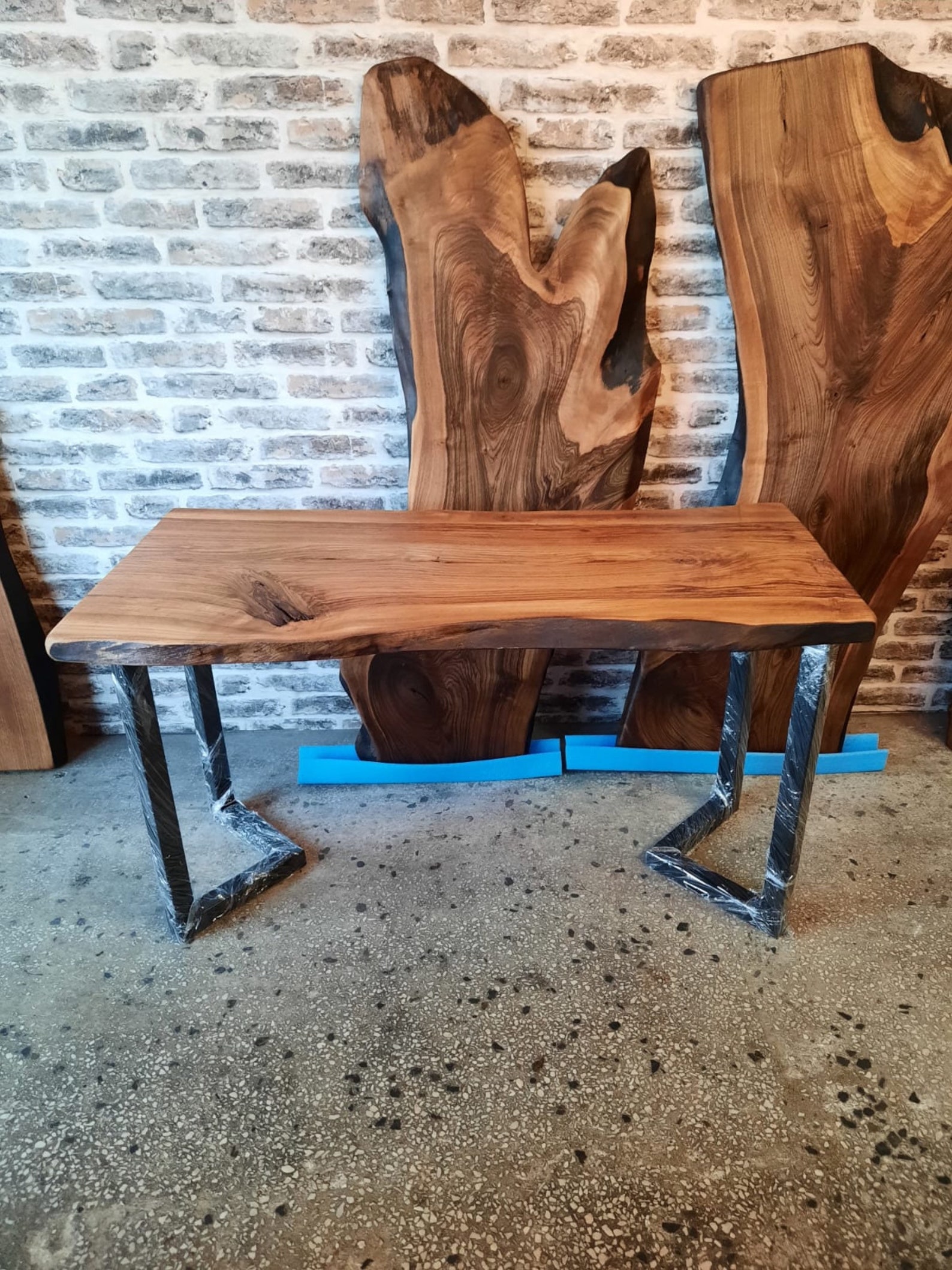 Live Edge Wood Desk Custom Office Desk Poplar Wood Table - Etsy