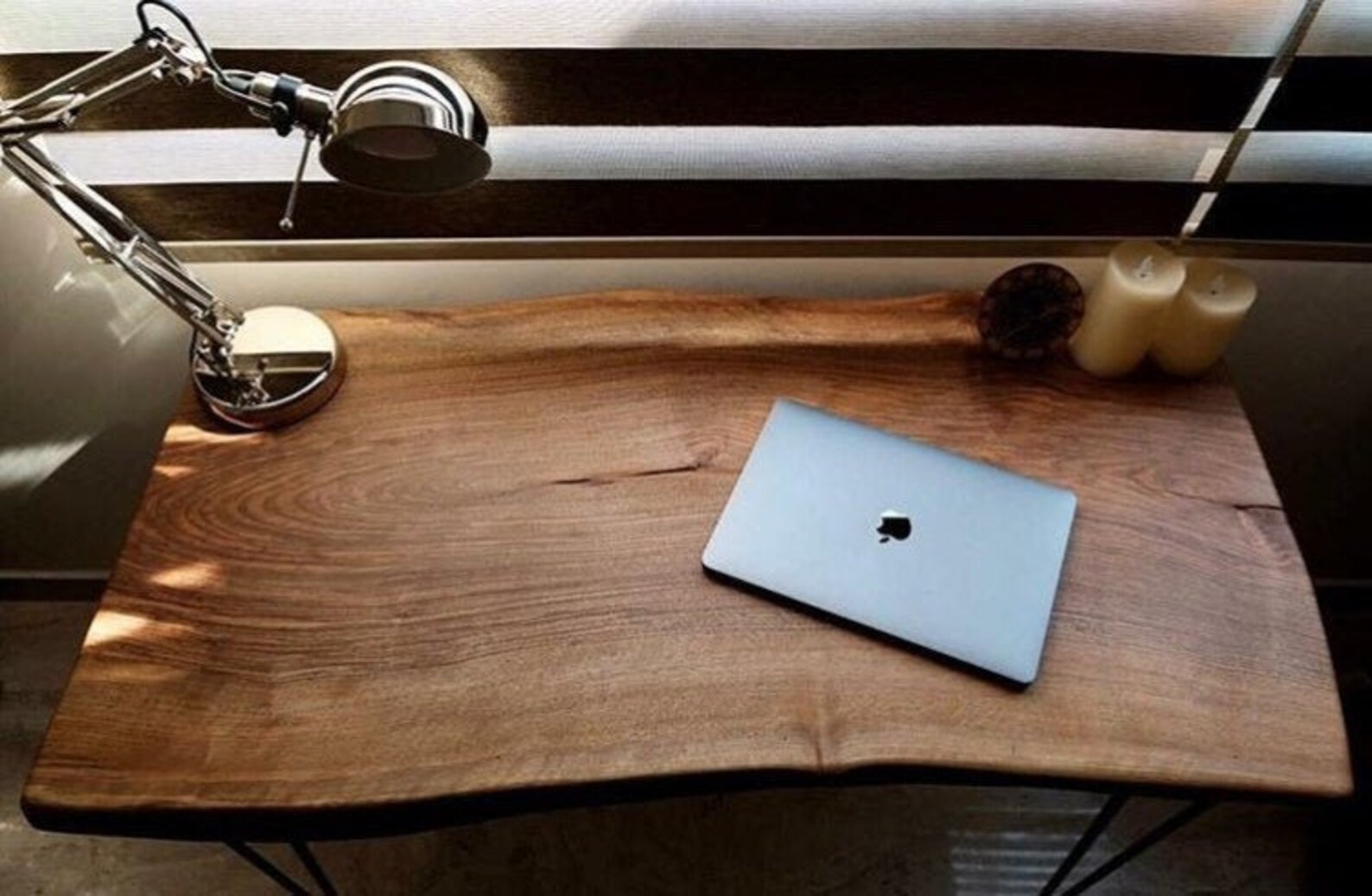 Handmade Live Edge Walnut Desk: Solid Wood Computer Desk - Etsy