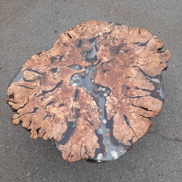 Walnut Epoxy Table - Etsy