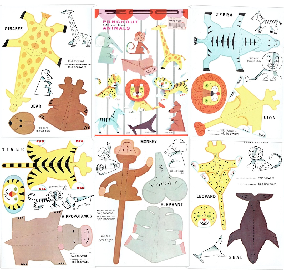 Paper Animals Digital Download Printable Model Papercraft - Etsy