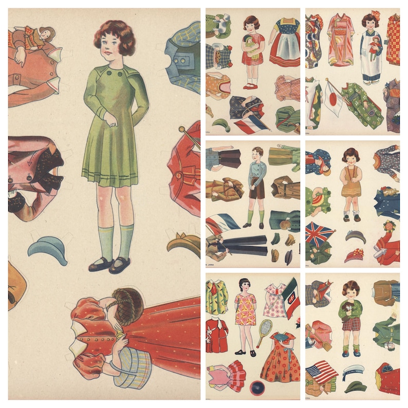 Japan Paper Doll Mega Bundle Printable Digital Download - Etsy