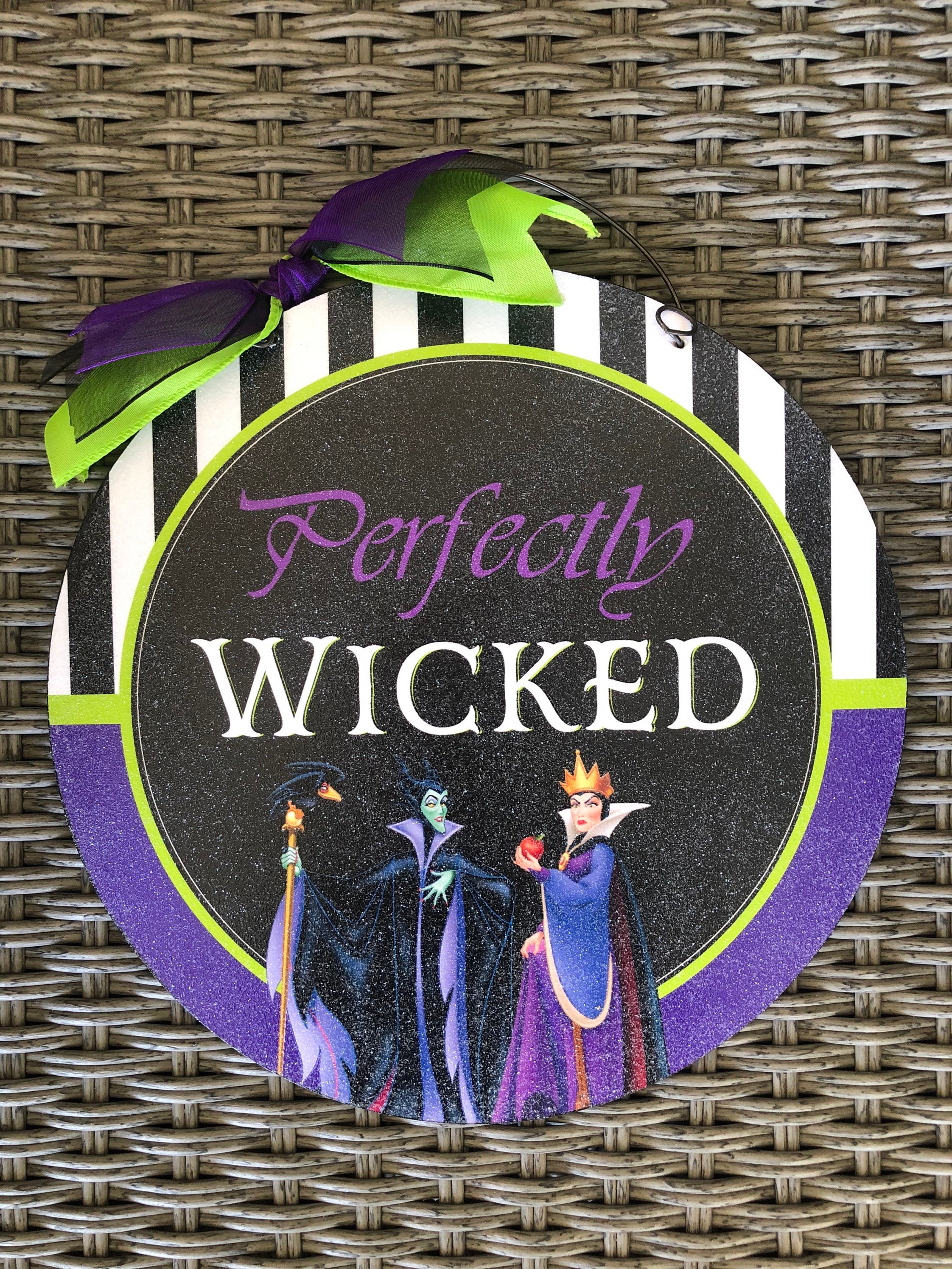 Home Décor Door Hangers Disney Villain Wreath Sign Villain Disney Sign ...
