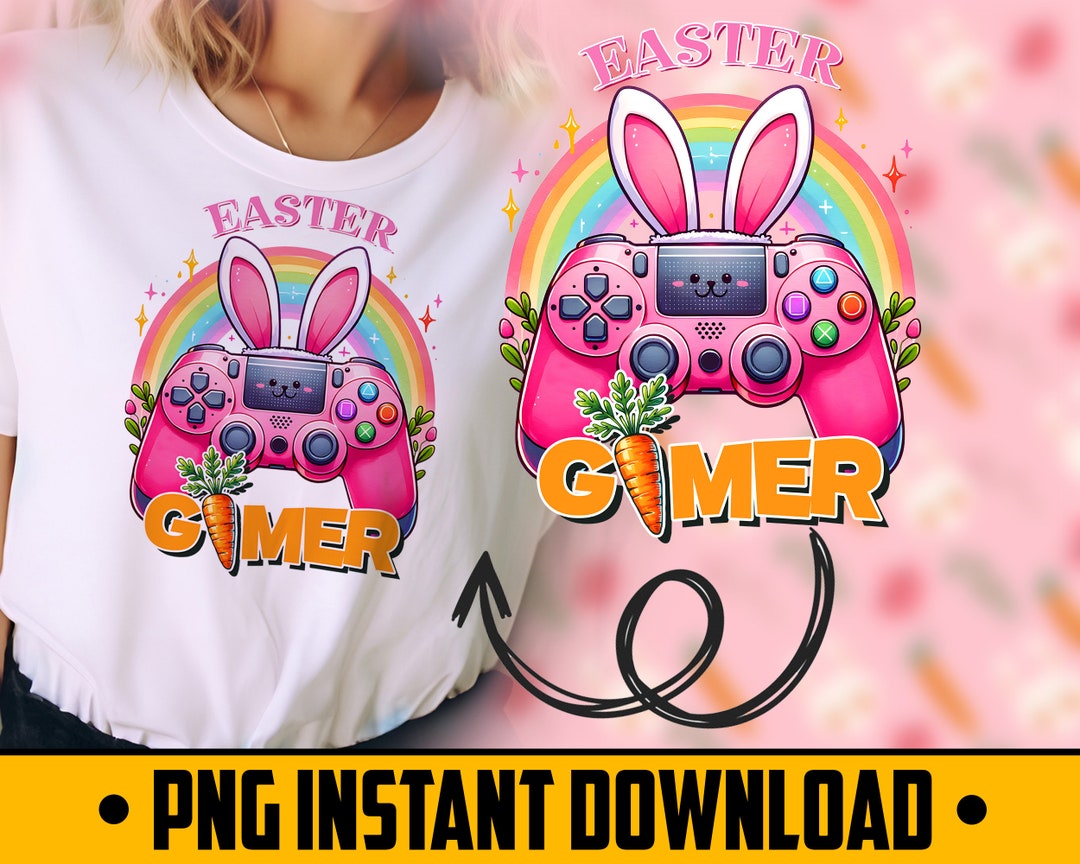 Easter Gamer PNG, Easter Bunny PNG, Easter Gaming Png, Easter Gaming ...