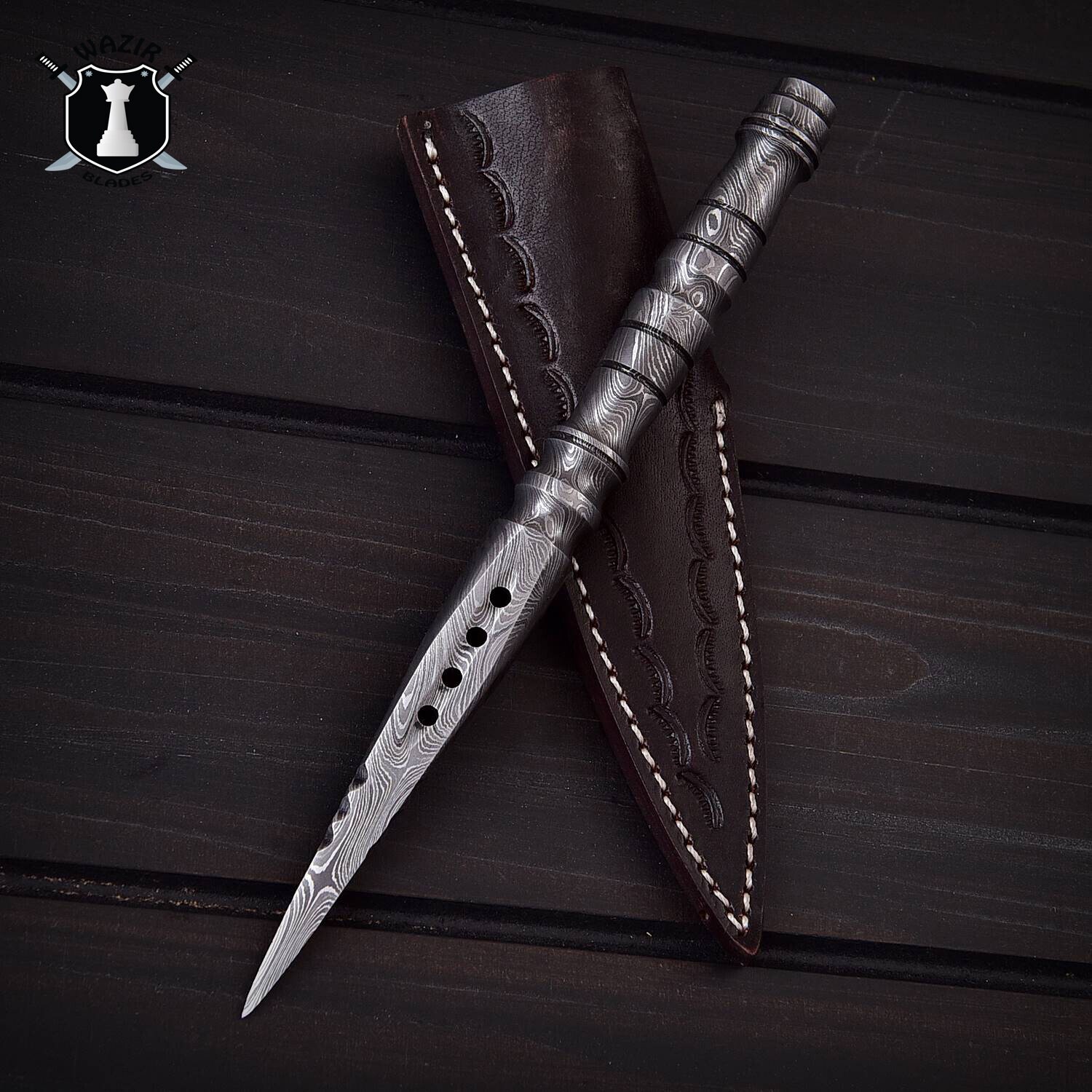 THE TRI DAGGER Damascus Dagger Handmade Tri Dagger Free - Etsy