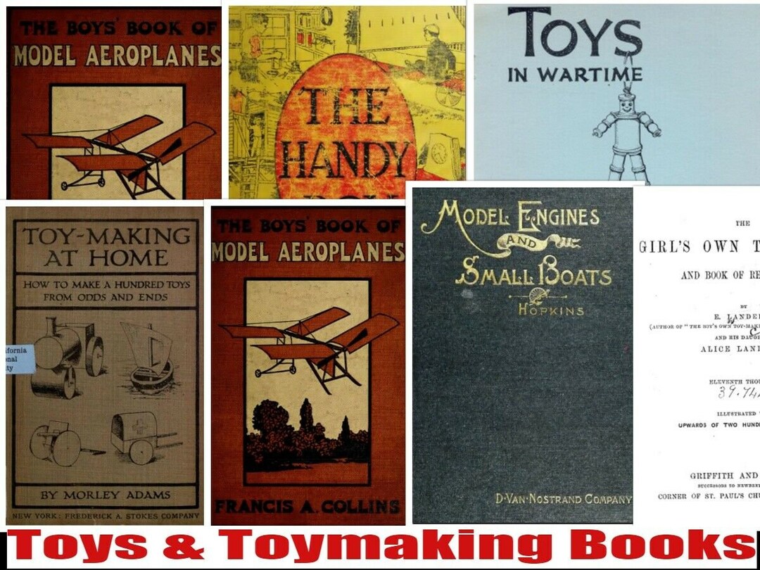 Toy Making Books- Model Planes Plan, Cars , Trains, Boats, Kite Making ...