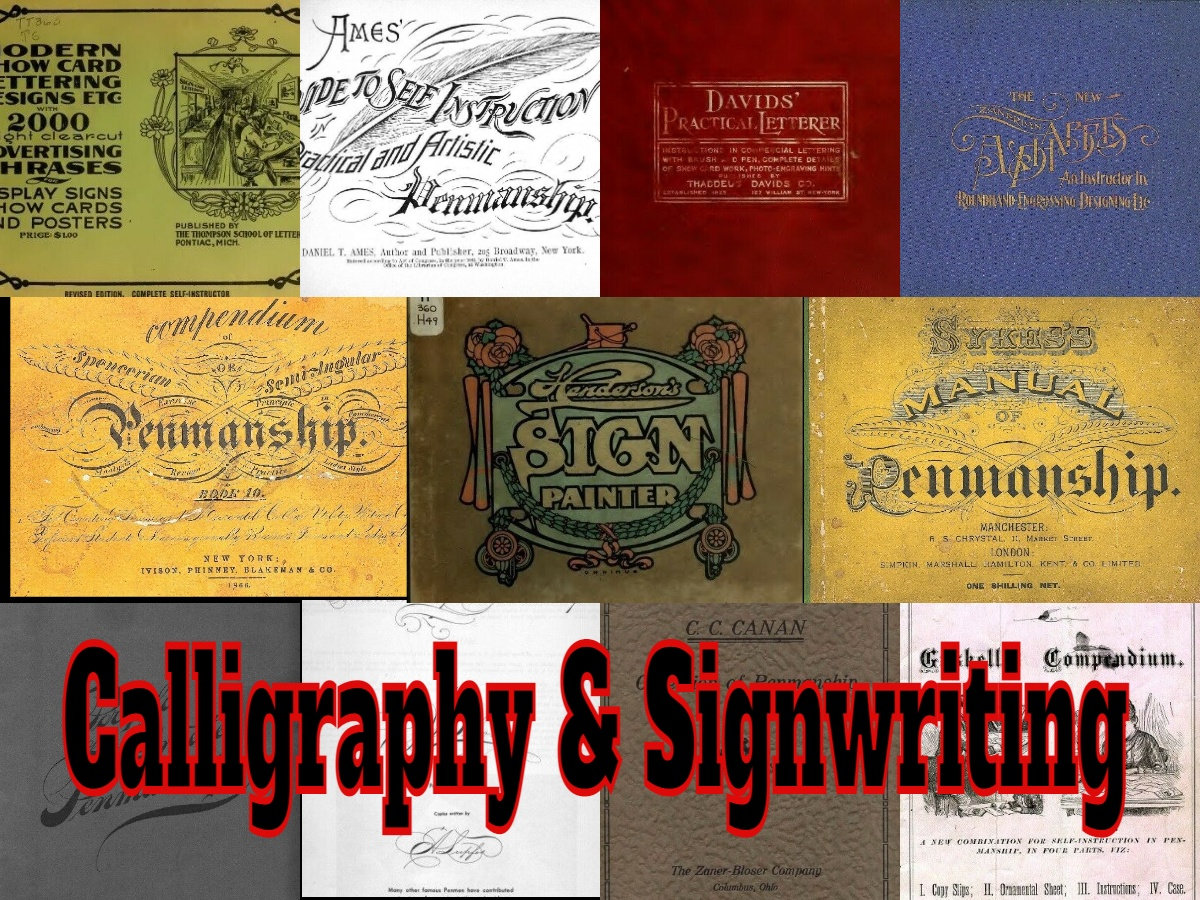 196 Vintage Calligraphy Books How to Craft Penmanship Sign - Etsy Australia