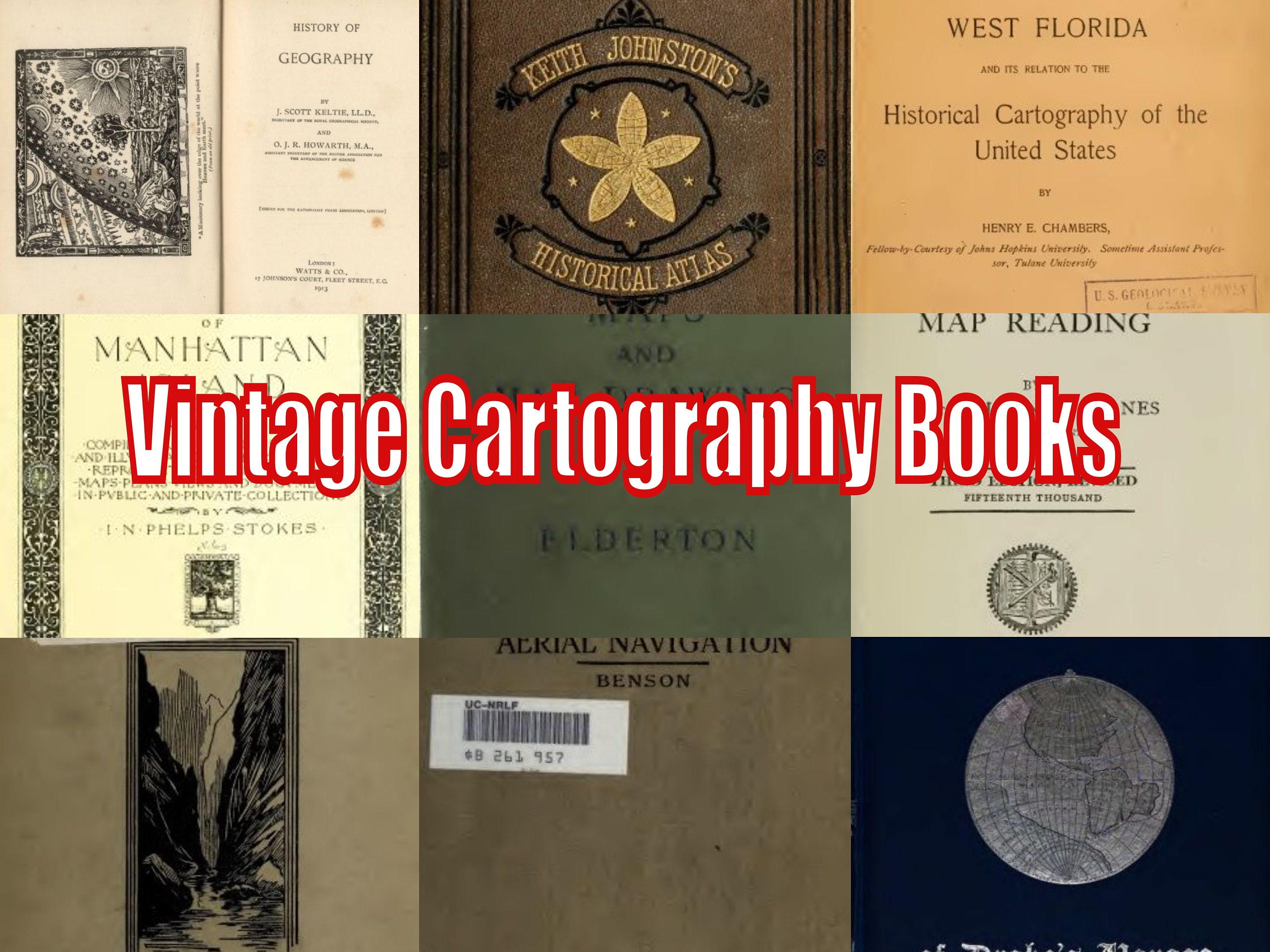 Cartography Map Reading 147 Vintage Books on Map Making download - Etsy