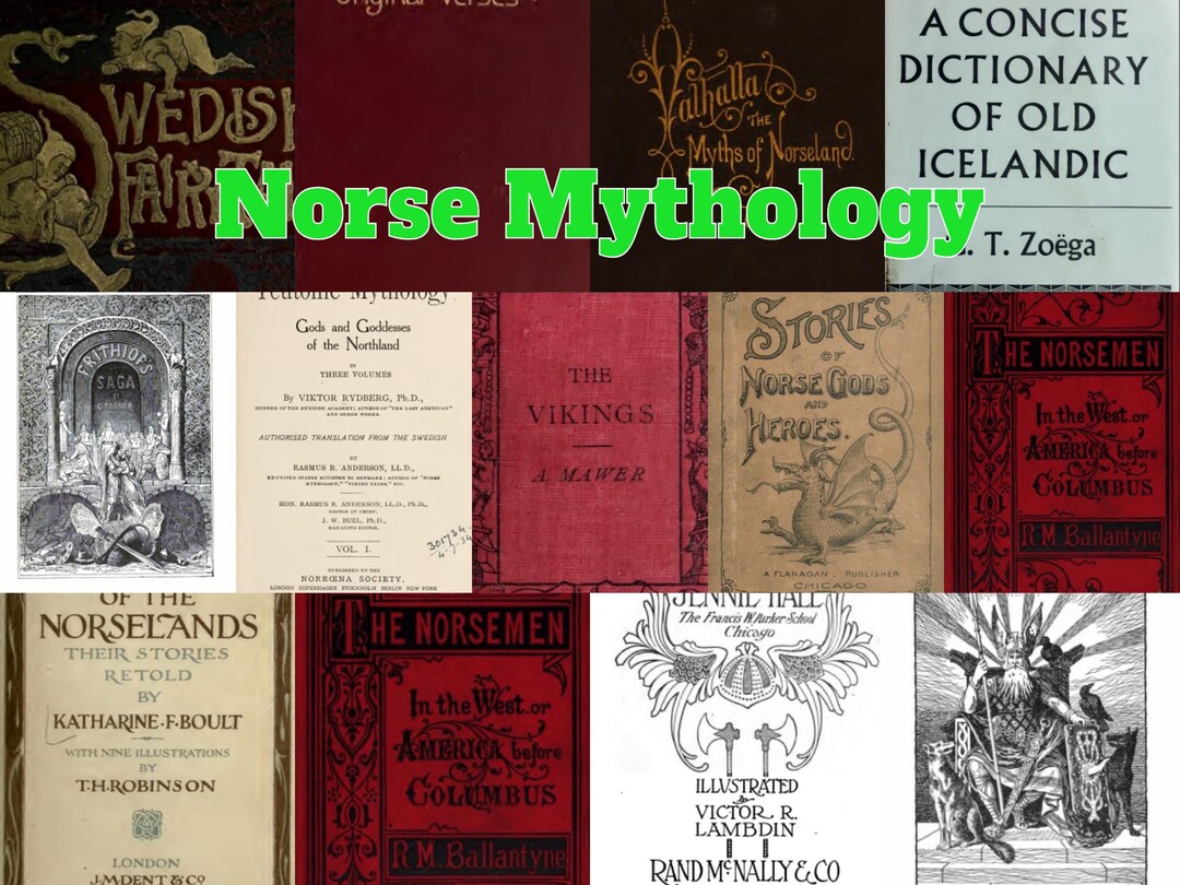 Norse, Viking and Teutonic Mythology 334 Rare Book Collection PDF Myths ...