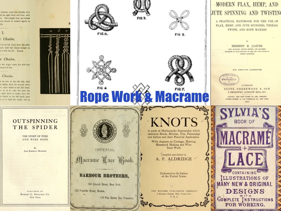 Rope Work ( Classic), How to Tie Knots & Macrame Splices Guides 27 Old ...