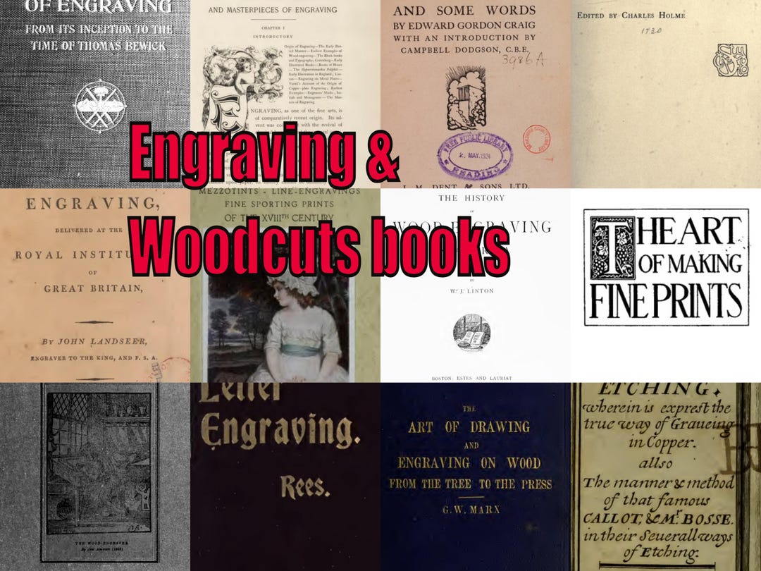 155 Engraving & Woodcuts Books Download PDF - Etsy