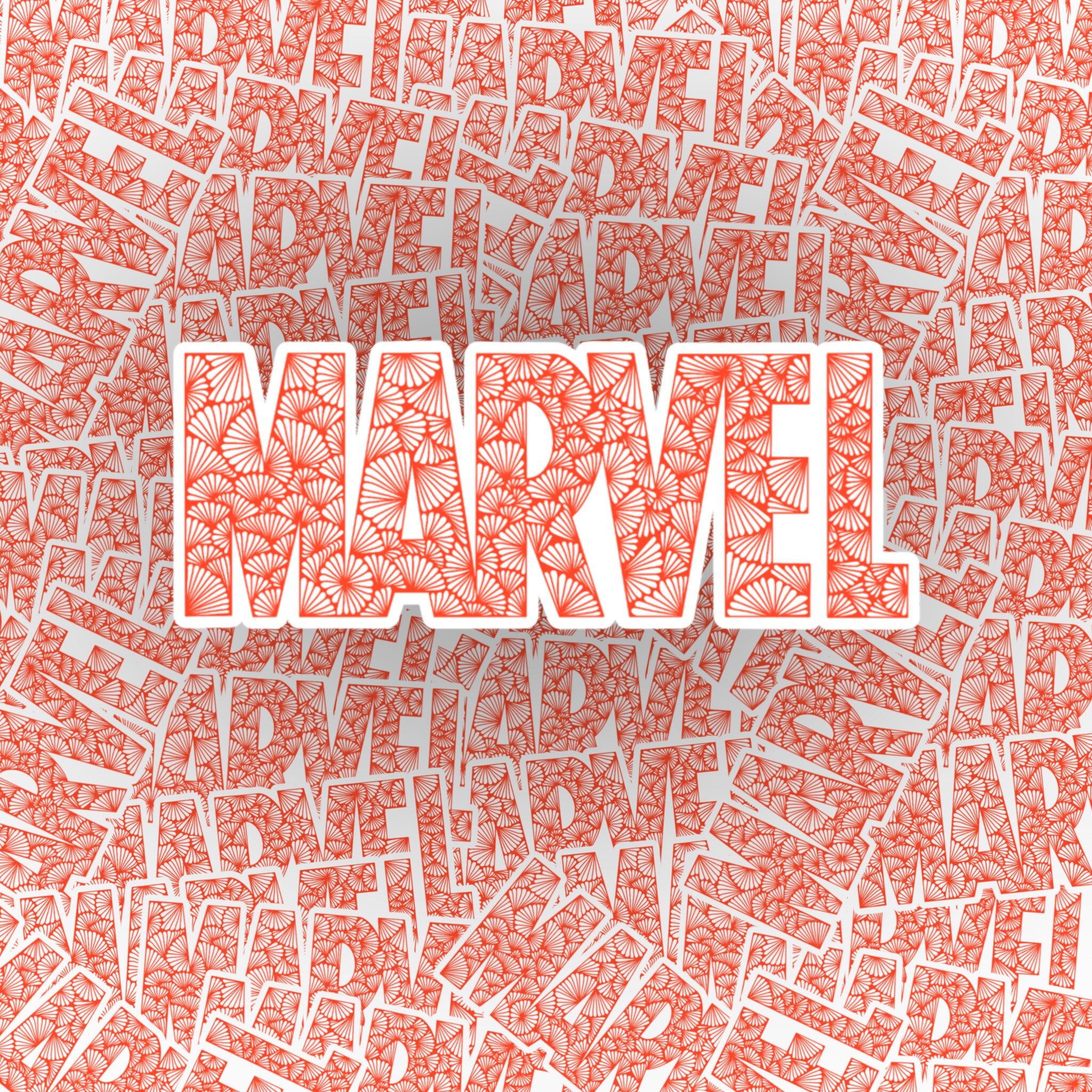 Marvel logo sticker | Etsy