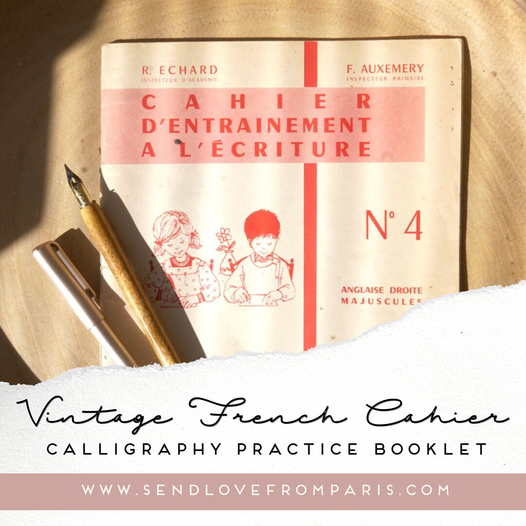 AUTHENTIC VINTAGE FRENCH Cahier - Calligraphy Practice Booklet - Etsy