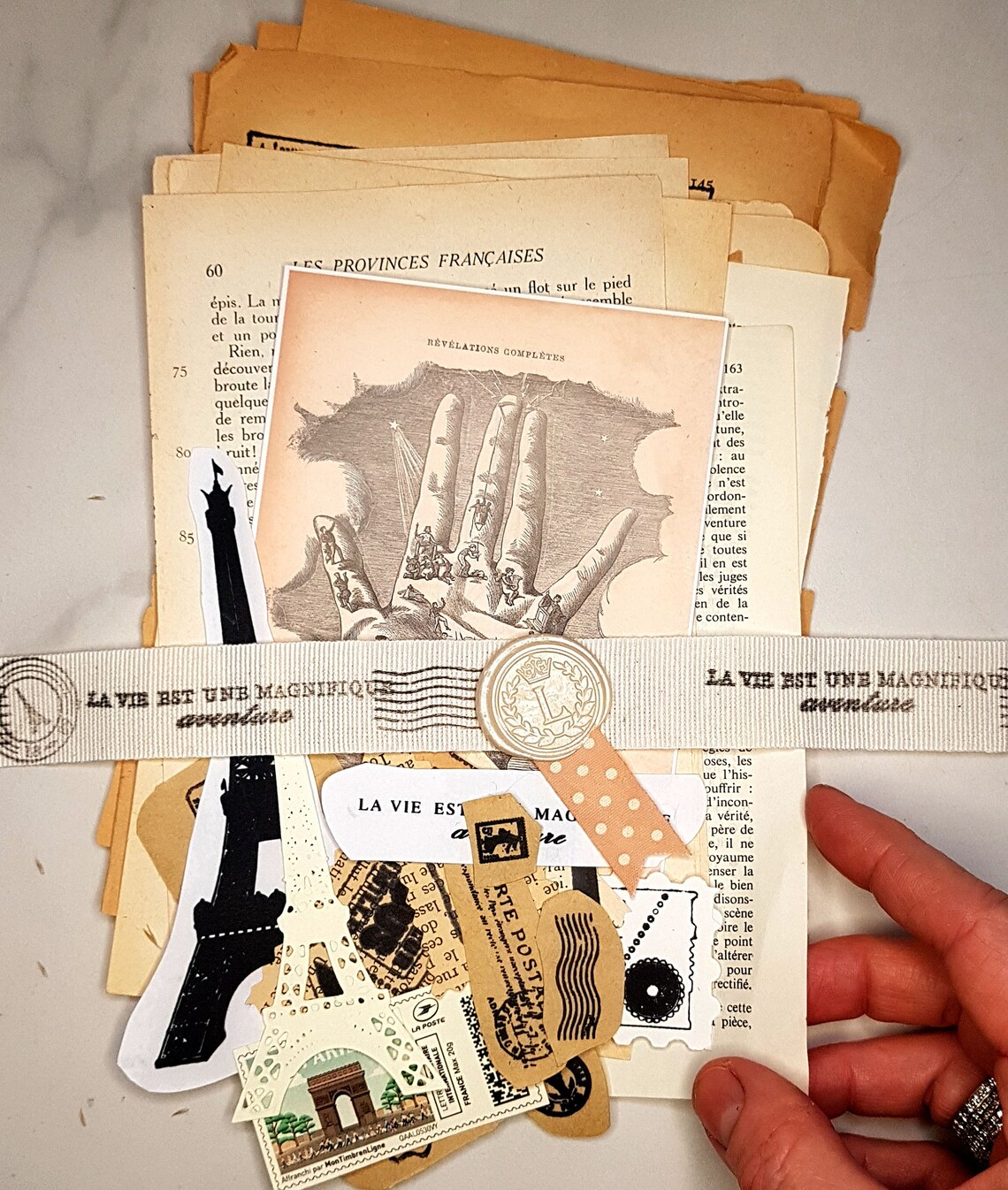 AUTHENTIC FRENCH Paris Vintage Ephemera Kit N.2 Bundle 30 Pieces ...