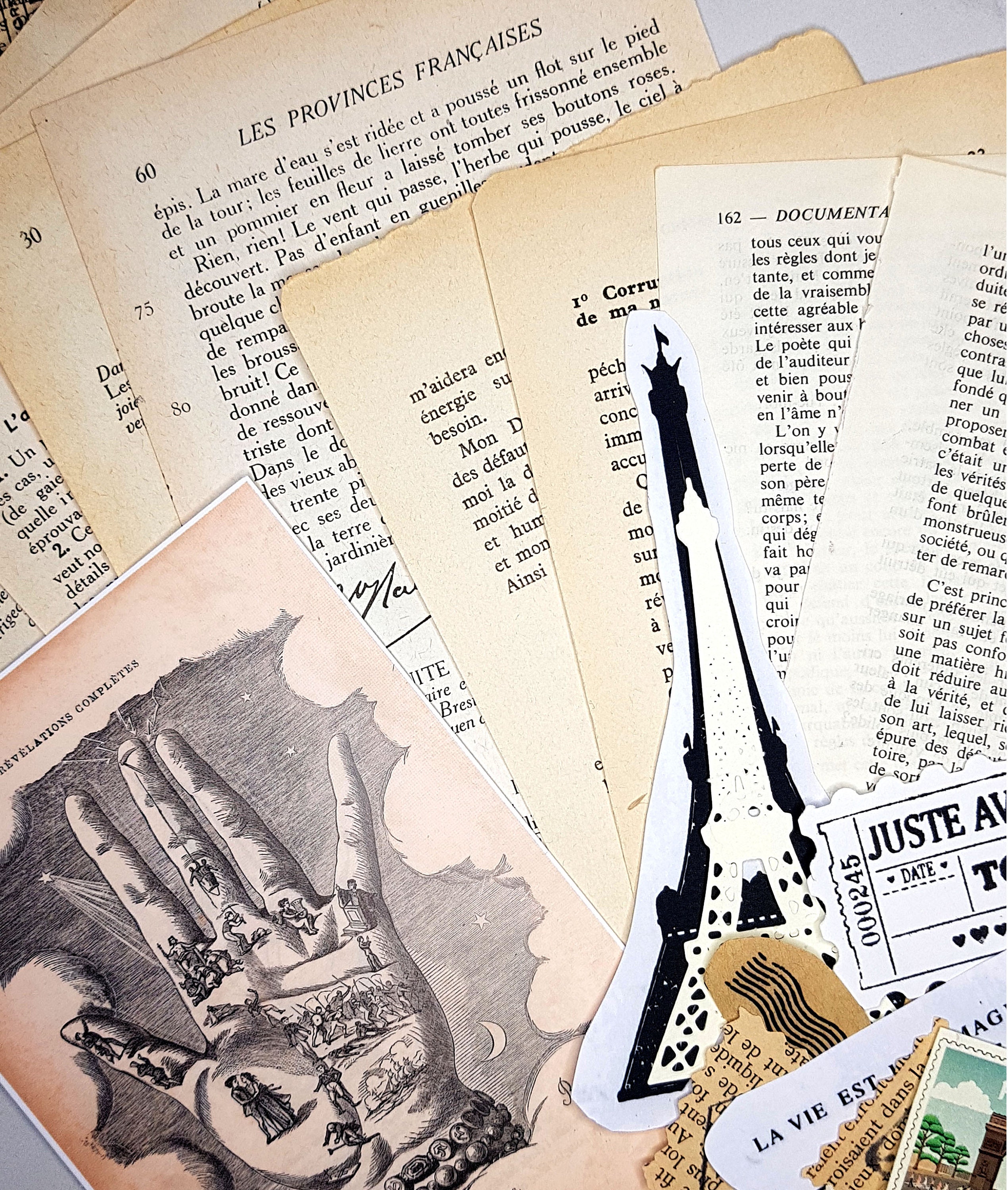 AUTHENTIC FRENCH Paris Vintage Ephemera Kit N.2 Bundle 30 Pieces ...