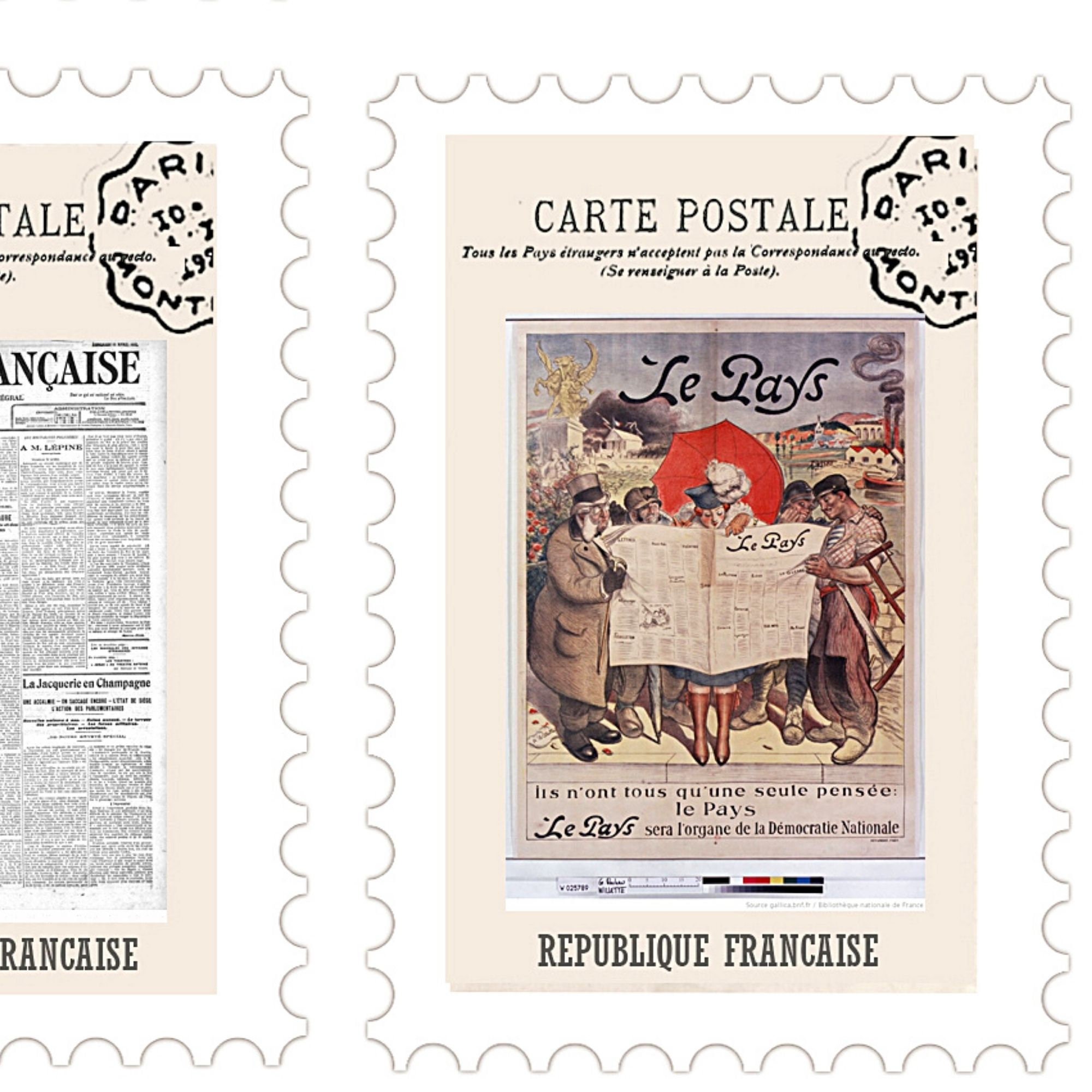 VINTAGE FRENCH Faux Postage Stamps | Wedding Details | Vintage Postage ...