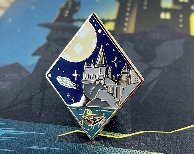 Wizard School Enamel Pin Fantasy, Fan Art, Magic, Witches, Castle ...