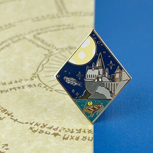 Wizard School Enamel Pin | Fantasy, Fan Art, Magic, Witches, Castle ...