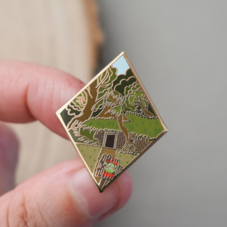 Shrek's Swamp Enamel Pin Shrek Fiona the Swamp - Etsy