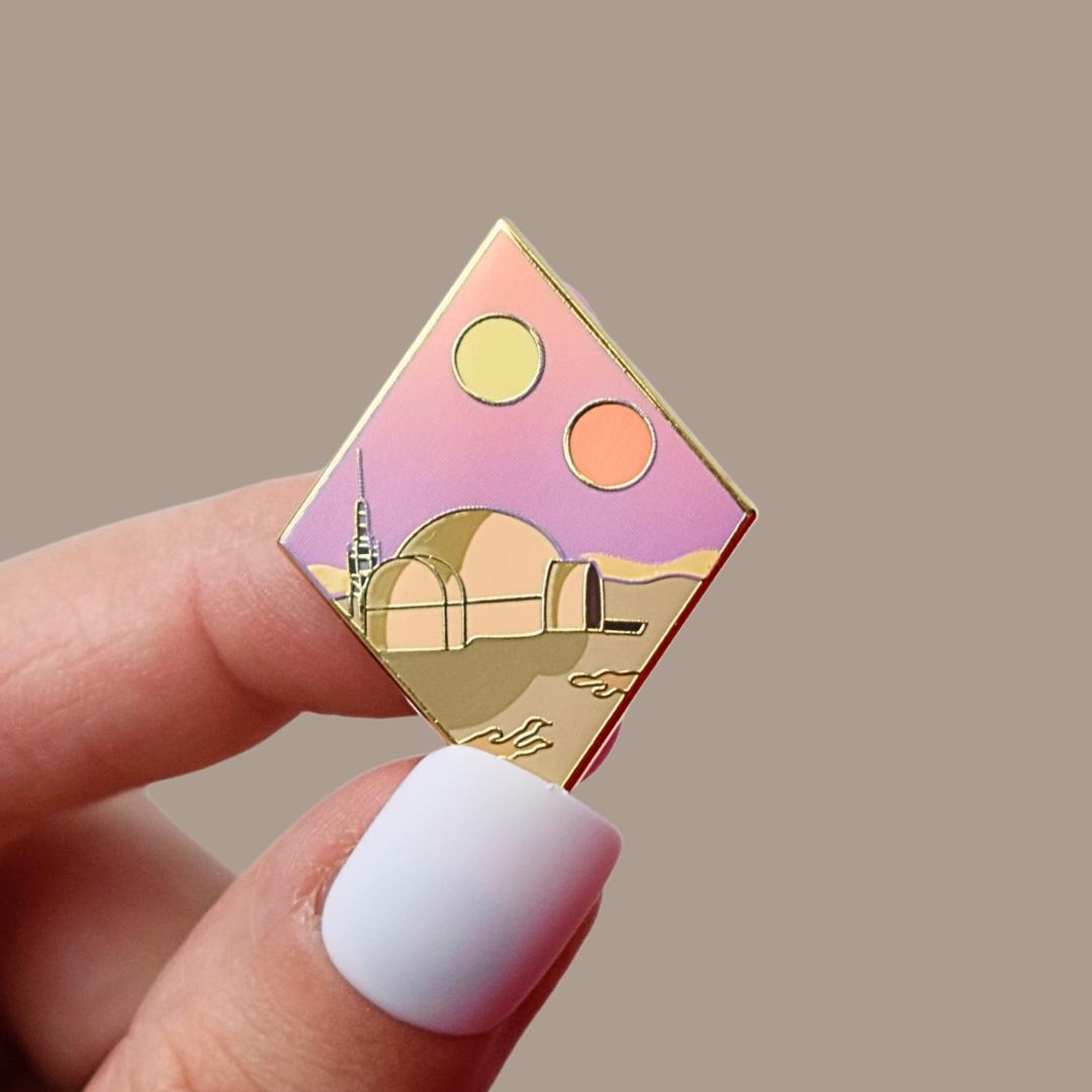 Desert Planet Enamel Pin | Sci-fi, Space, Sunset Fantasy Pin / Fan Art ...