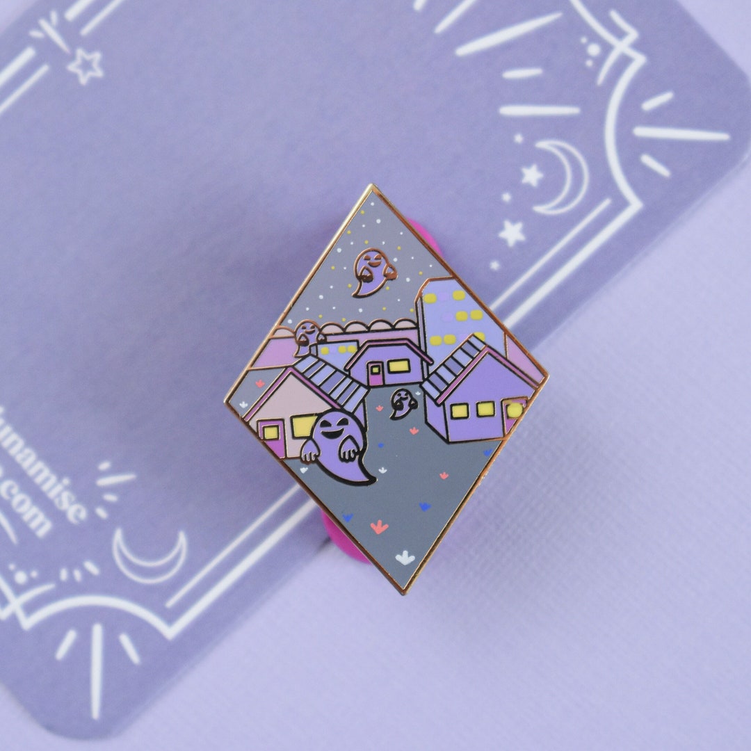 Purple Town Fantasy Pin / Fan Art Lapel Pin - Etsy